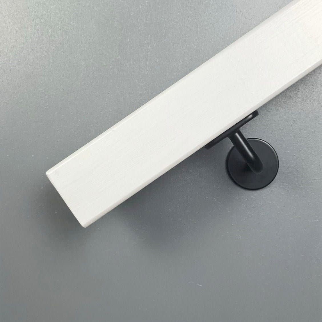 Houten trapleuning rechthoekig: Hardhout - Wit - Trapleuningexpert