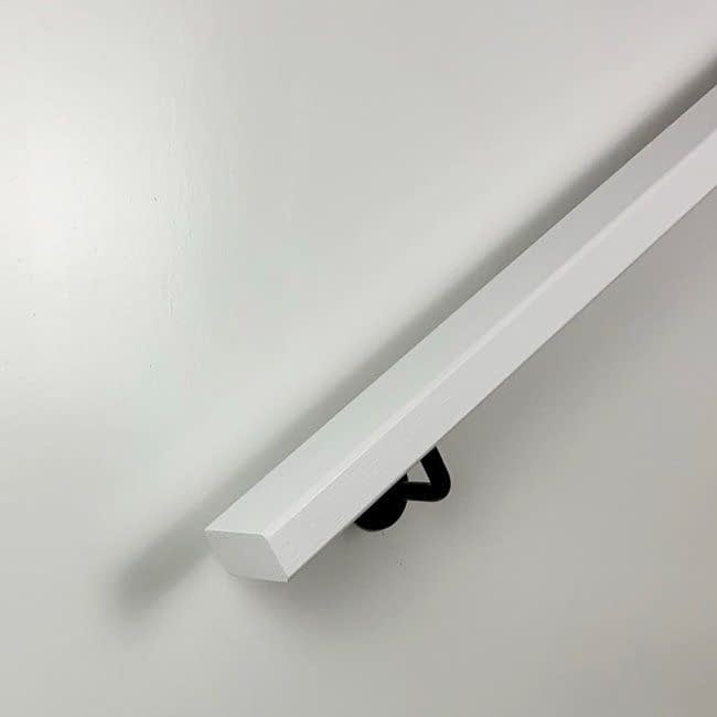 Houten trapleuning rechthoekig: Hardhout - Wit - Trapleuningexpert