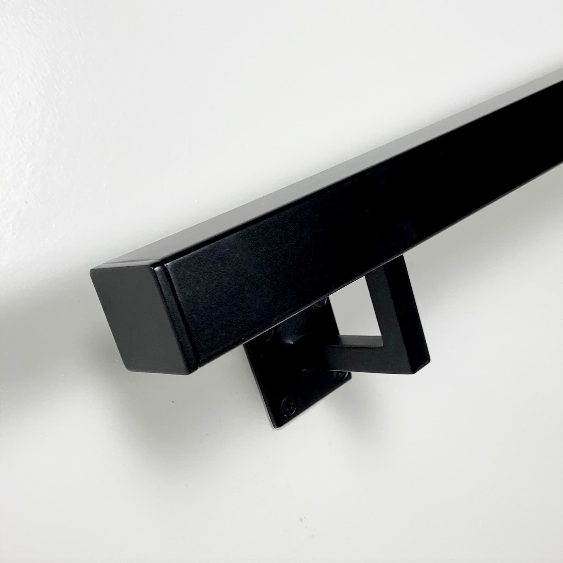 Stalen trapleuning vierkant: RVS - Zwart - Trapleuningexpert