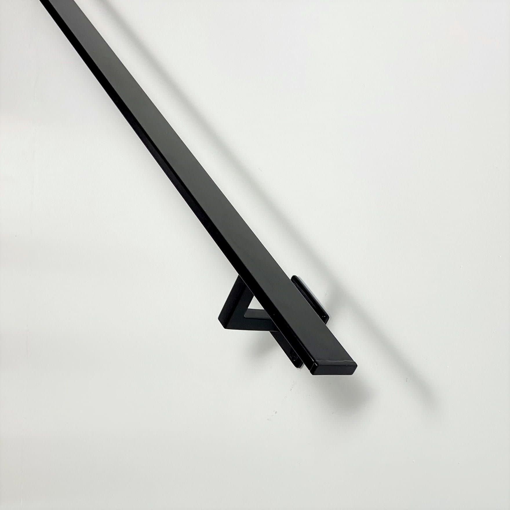 Stalen trapleuning rechthoekig: RVS - Zwart - Trapleuningexpert