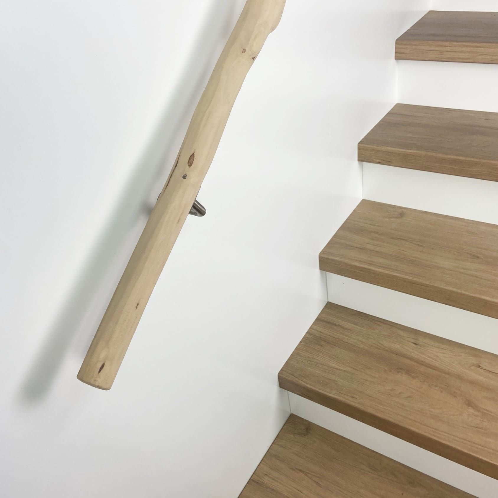 Houten boomstam trapleuning - Naturel - Trapleuningexpert