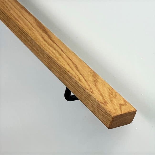 Houten trapleuning rechthoekig: Eiken - Trapleuningexpert