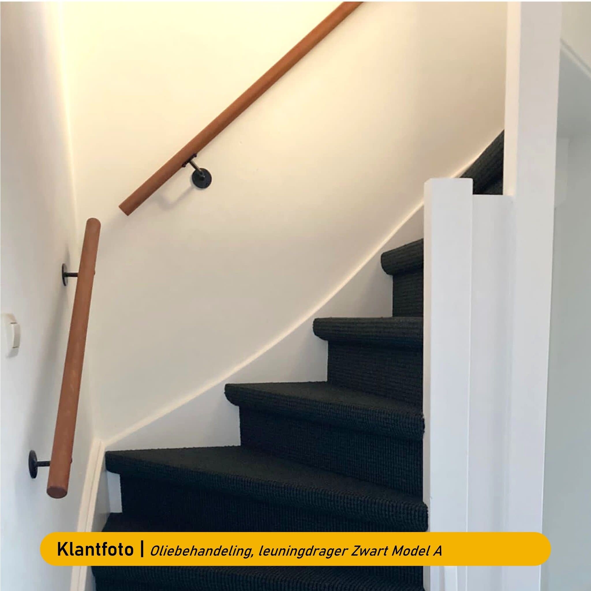 Houten trapleuning rond: Mahonie - Trapleuningexpert