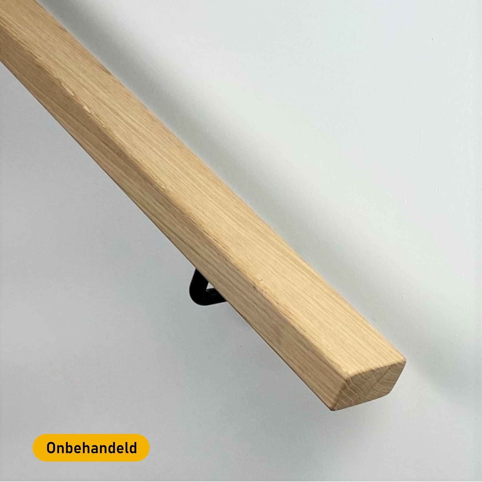Eiken houten trapleuning | Rechthoekig (38x67 mm) - Trapleuningexpert