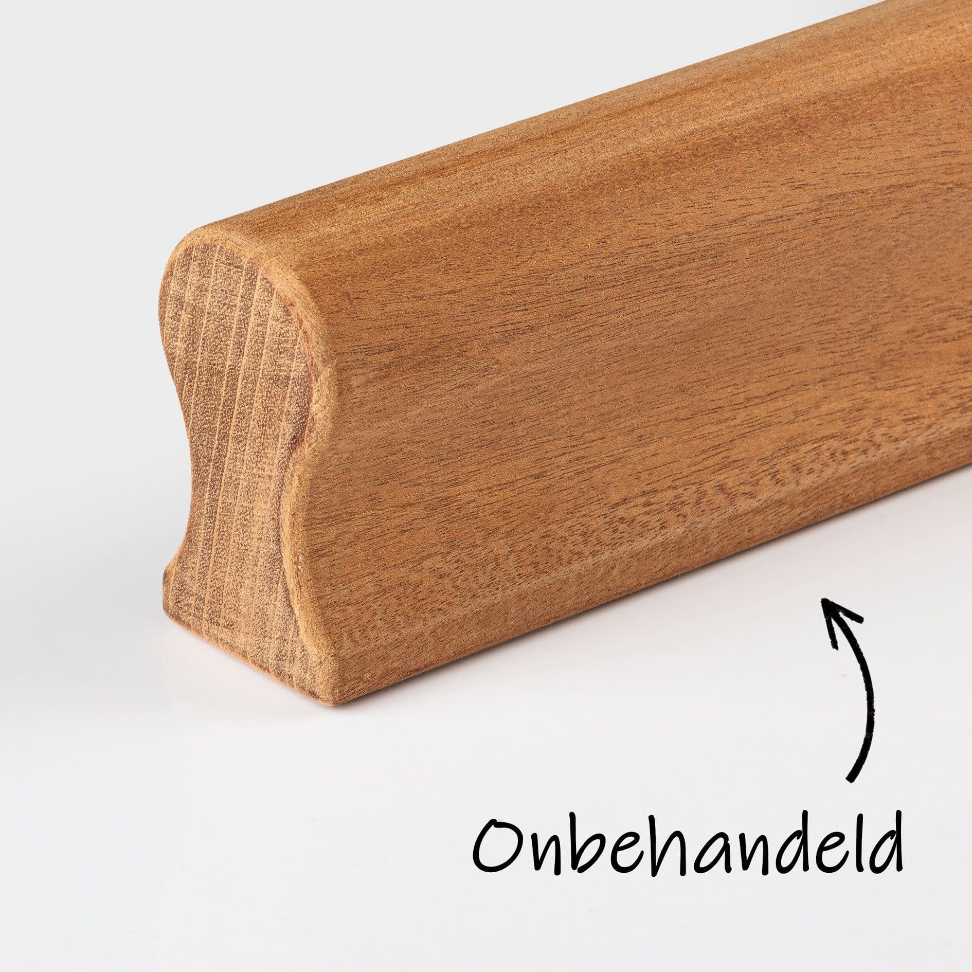 Mahonie houten trapleuning | Sleutelgat (44x75 mm) - Trapleuningexpert
